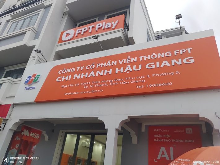 FPT Telecom Hậu Giang: Văn phòng giao dịch FPT tại Hậu Giang